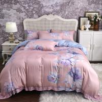 China Custom Flower Design Washable 60s 100% Lyocell Sateen Bedding Set for Bedroom Grade A for sale