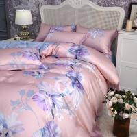 China Custom Flower Design Washable 60s 100% Lyocell Sateen Bedding Set for Bedroom Grade A for sale