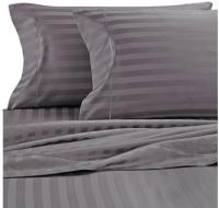 China Thread Count 300tc 100%COTTON Stripe Satin Bedding Sheet Set for Luxury 5 Star Hotel for sale