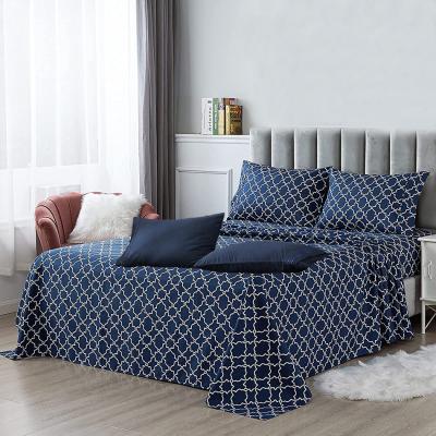 China NO Filling 6pcs Microfiber Fabric 80gsm 100% Polyester Bedding Sheet Set at Best for sale
