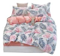 China Transform Your Bedroom with 100% Polyester Printed Plant Design Bed Sheets and Cases for sale