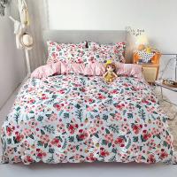China Transform Your Bedroom with 100% Polyester Printed Plant Design Bed Sheets and Cases for sale
