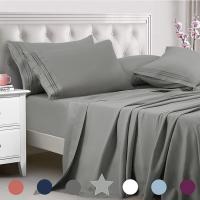China All-Season 1800 Thread Count 100% Microfiber Sheet set 6pcs made of 40 Fabric Count for sale