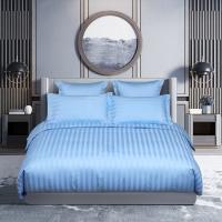 China Blue and White Striped Sheets 100% Cotton Hospital Bedding Sets at for in Grade A for sale