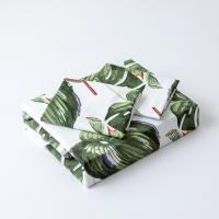 China Bedroom African Bedding Set with 300tc Thread Count and Custom Leaf Pattern Printing for sale
