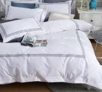 China Elegant Home 60s Pure Cotton Customized Hotel Bedding Set with YARN DYED Pattern for sale