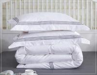 China Elegant Home 60s Pure Cotton Customized Hotel Bedding Set with YARN DYED Pattern for sale