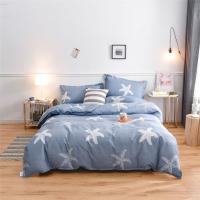 China White 4 Piece 100% Cotton Quilt Bedding Set Customized Color Comforter Bed Sheet Set for sale
