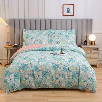 China White 4 Piece 100% Cotton Quilt Bedding Set Customized Color Comforter Bed Sheet Set for sale
