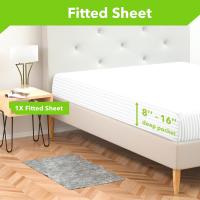 China 500 Thread Count 100% Cotton Fitted Sheet Sateen Weave Damask Striped Bedroom Essential for sale