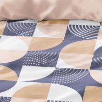 China Home Textile Flat Sheet Geometric Printed Bed Cover Soft Bed Sheet 4 Pcs Quantity for sale