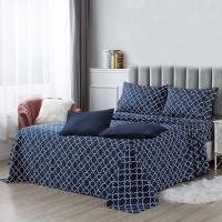 China 100% Polyester Print Microfiber Fabric Bedding Sheet Set 6pcs Machine Washable and Good for sale