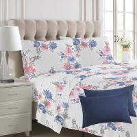 China 100% Polyester Print Microfiber Fabric Bedding Sheet Set for Queen and King Size 6PCS for sale