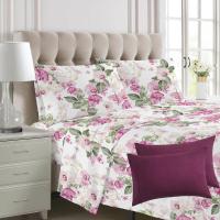 China 100% Polyester Print Microfiber Fabric Bedding Sheet Set for Queen and King Size 6PCS for sale