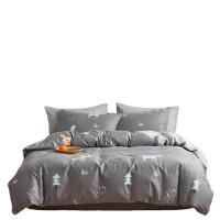 China Skin-Friendly Aloe Cotton Four-Piece Duvet Cover Bedding Sheet Set with 133x72 Density for sale