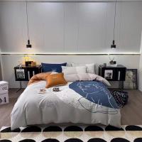 China Skin-Friendly Aloe Cotton Four-Piece Duvet Cover Bedding Sheet Set with 133x72 Density for sale