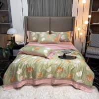 China 100%TENCEL 300TC 60S Fabric Density Tencel Flowers Duvet Cover Cotton Bedding Set for sale