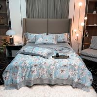 China 100%TENCEL 300TC 60S Fabric Density Tencel Flowers Duvet Cover Cotton Bedding Set for sale