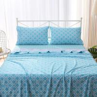 China Customized Microfiber Flannel Sheet Set -Luxury Printed 4 Piece Bedding Collection for Hotel for sale