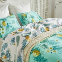 China 300tc Thread Count Nature Colors Floral Design Knitted Cotton Sheet Set for sale