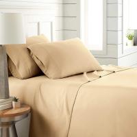 China Minimalist Folded Microfiber Polyester Cotton Hotel Household Four-Piece Bed Linen Set for sale