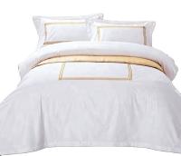 China Poly Cotton Hotel Comfort Sheet Quilt Cover Pillowcase Set for 2.2m 7 feet Bed for sale