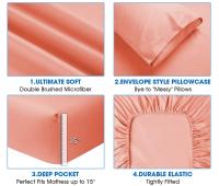 China Ultra Thin High Count Bedding Set Soft Sheet 4 Piece Set for Home in Customized Color for sale