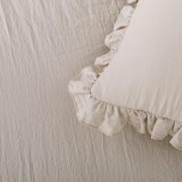 China Customized 3 Pieces Queen Comforter Set Farmhouse Bedding Set with Ruffle Bed Design for sale