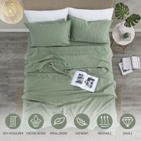 China Deep Pocket 1.5-2 Kg Luxury Stonewashed French Linen Bed Sheets 3 Pieces Style Luxury for sale