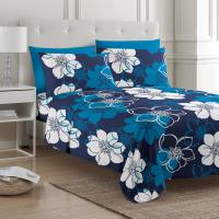 China 100% Polyester Printed Microfiber Fabric Bedding Set of 6 for Home Hotel Hospital School for sale