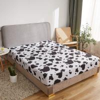 China Full Size Cow Sheet Set 4PCS 1800 Thread Count Black White Cow Sheets with Deep Pockets for sale