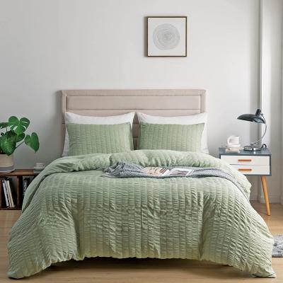 China Customizable Seersucker Duvet Cover Set 3-Piece Luxury Bedding Set Unique Style for sale