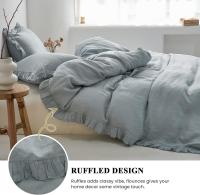 China 100TC Washed French Linen Duvet Cover Set Sustainable Anti Bacteria for sale