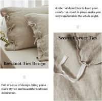 China Solid Color 100% Linen Duvet Cover Set 3pcs Customizable Design for sale