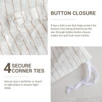 China 100% Pure Linen Duvet Cover Set 3Pcs Striped Washed Natural Flax Bedding Set for sale