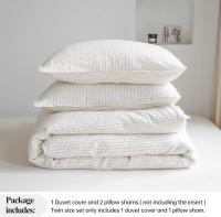 China 100% Pure Linen Duvet Cover Set 3Pcs Striped Washed Natural Flax Bedding Set for sale