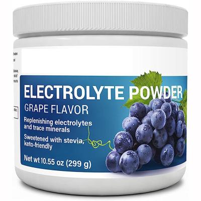 China Private Label Hydration Electrolyte Powder Summer Energy Vitamin Drink With Natural Grape Flavor for sale