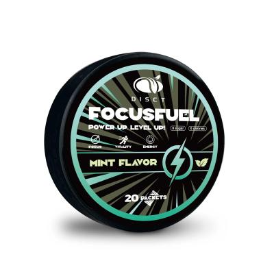 China Organic Fruity Focus Fuel Energy Booster Pouches Multi Flavor Nootropic Chewing Gum Enhance Focus for sale