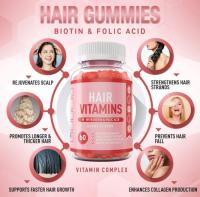 China OEM Private Label Biotin & Collagen Hair Growth Gummies 60/Bottle Sugar Bear Vitamins for sale