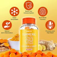 China Turmeric Ginger Gummies with 95% Curcuminoids for Joint Comfort and Immune Support for sale