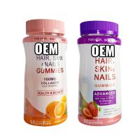 China Strawberry Flavor Hair Skin And Nails Gummy OEM Private Label Ready Dietary Supplement Gummies for sale