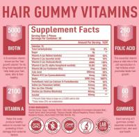 China Private Label Vitamin Hair Regrowth Gummies With Biotin Supplement 50pcs/Bottle for sale