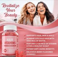 China Private Label Vitamin Hair Regrowth Gummies With Biotin Supplement 50pcs/Bottle for sale