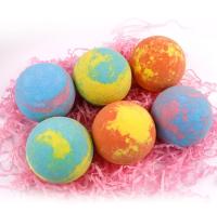 China Colorful Fruity Flavor Bath Bomb with Skin Friendly Formula for SPA OEM Private Label for sale