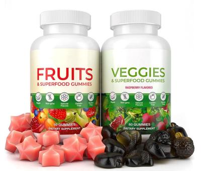 China Multivitamin Superfood Gummies With 60pcs/Bottle For Dietary Health Supplement for sale