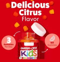 China Gelatin Free Omega 3 DHA Kids Gummies For Brain Health And Immune Support for sale