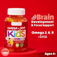 China Gelatin Free Omega 3 DHA Kids Gummies For Brain Health And Immune Support for sale