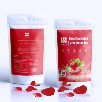China Strawberry Flavor Herbal Slimming Tea For Metabolism Support And Weight Management for sale