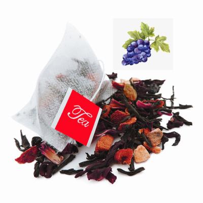 China Customized Biodegradable Teabag Grape Black Dried Fruit Slimming Detox Tea With Free Samples for sale