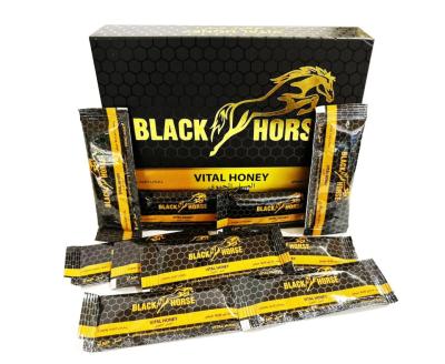 China Organic Sugar Free Black Horse Honey For Men'S Vitality Energy Booster 24 Sachets/Box for sale